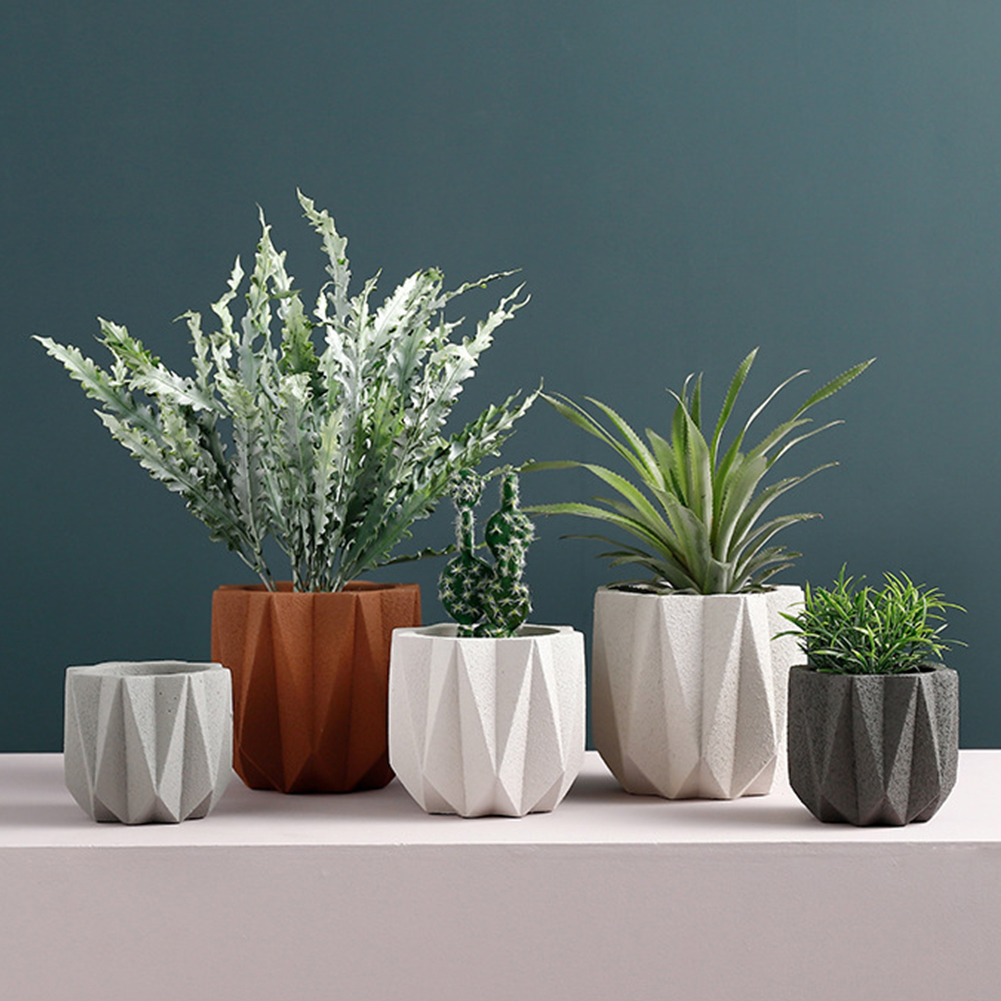 Pot de ciment Succulent Pot de ciment Fleur Bonsaï Pots Béton ...