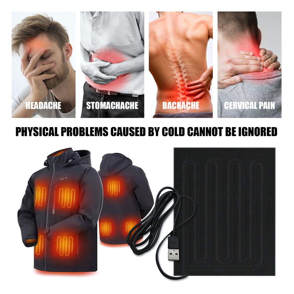 Pad chauffant électrique USB Tapis de chauffage Porte-épaule dossier ...